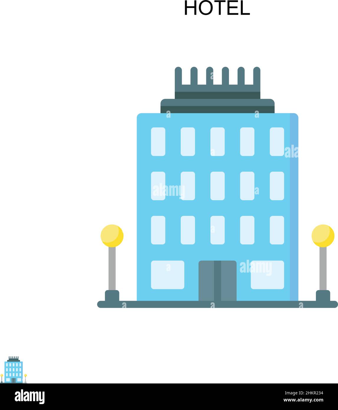 Hotel Simple vector icon. Illustration symbol design template for web ...