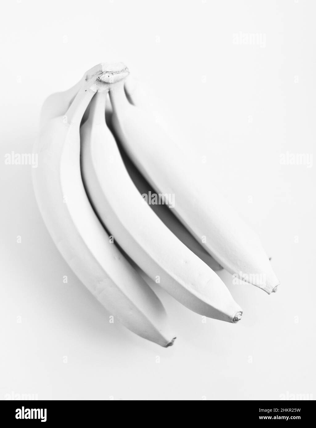 Grayscale of bananas on a white background Stock Photo - Alamy