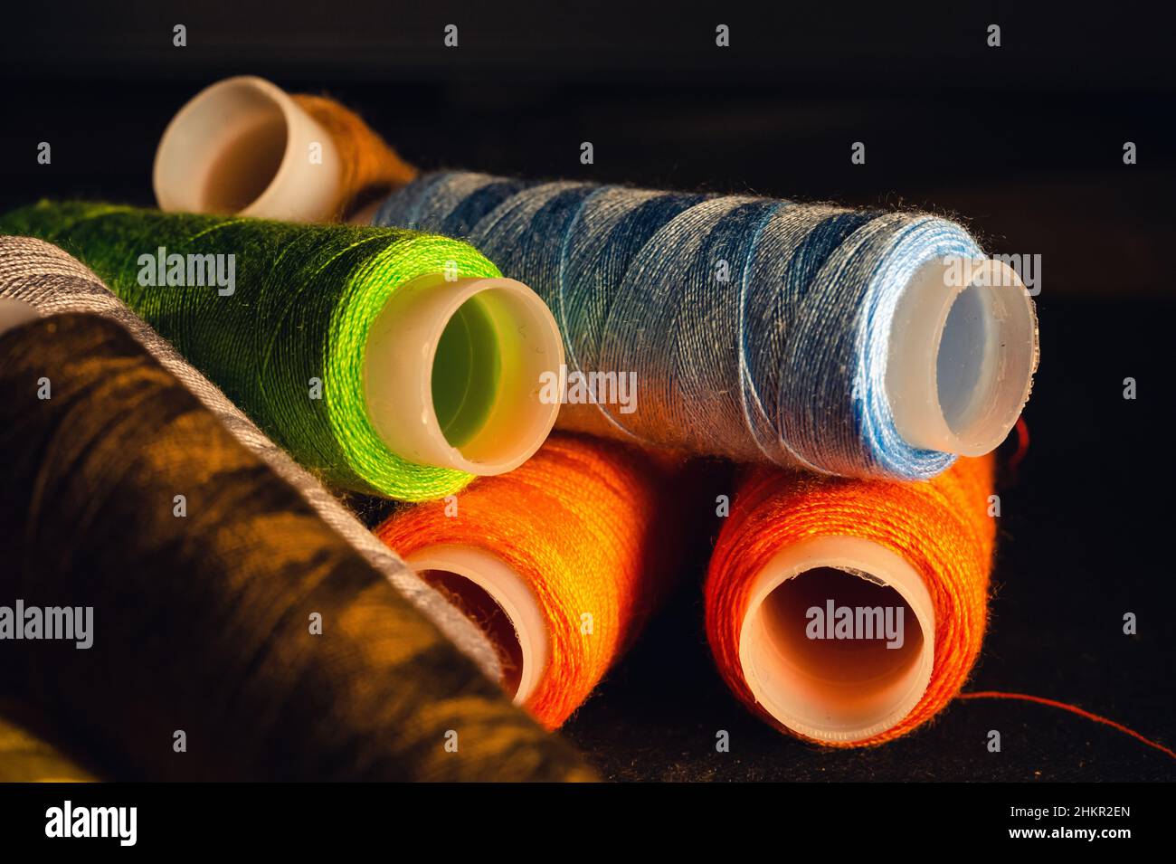 Closeup shot rolls sewing hi-res stock photography and images - Alamy