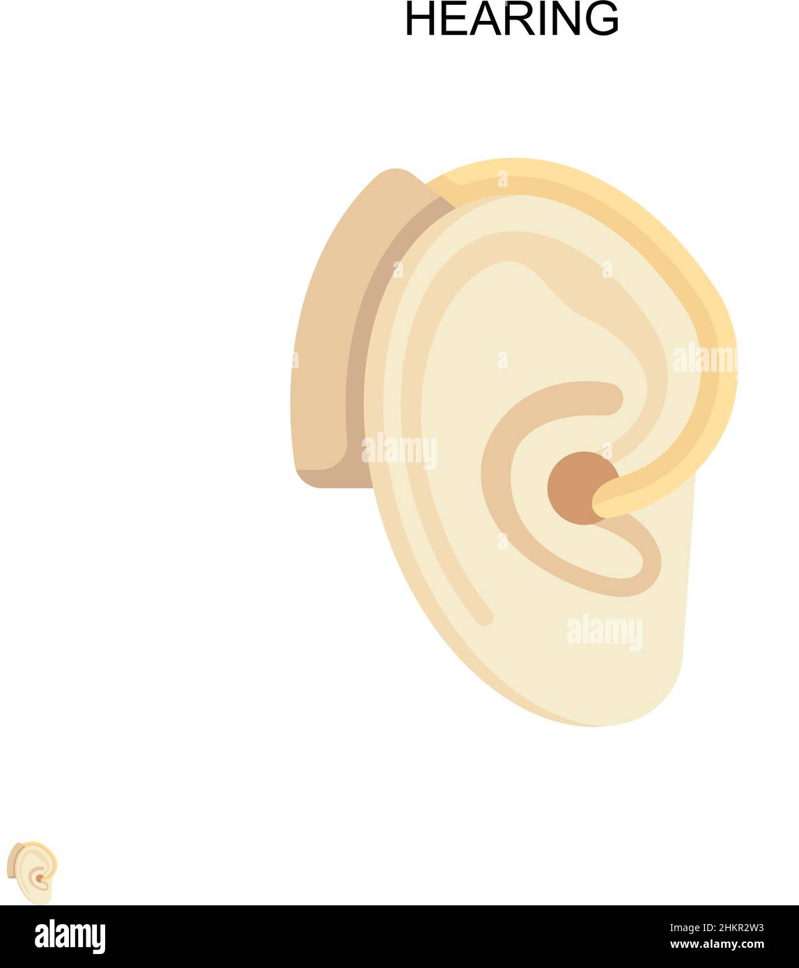 Hearing Simple vector icon. Illustration symbol design template for web ...
