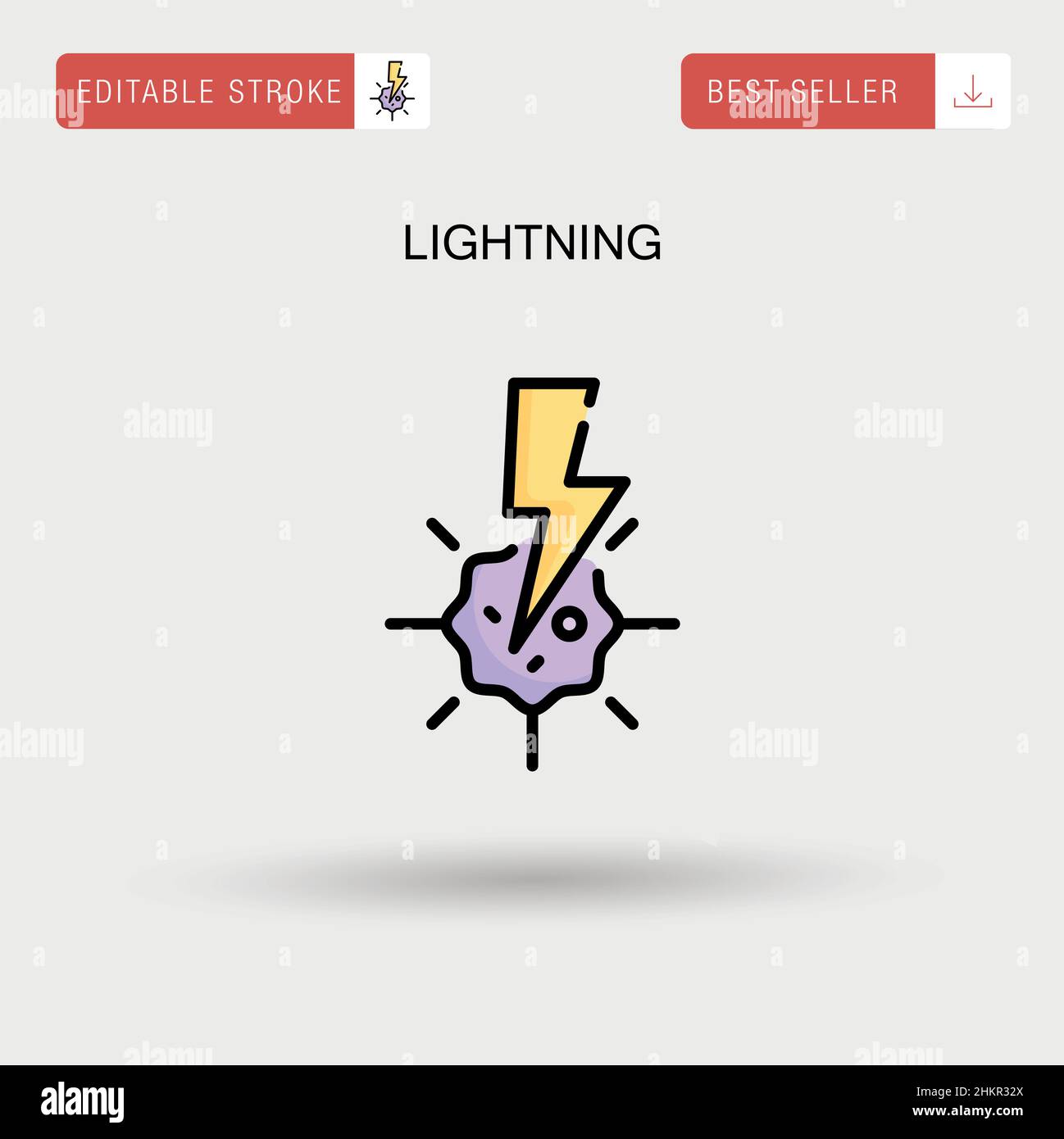 Lightning Simple vector icon Stock Vector Image & Art - Alamy
