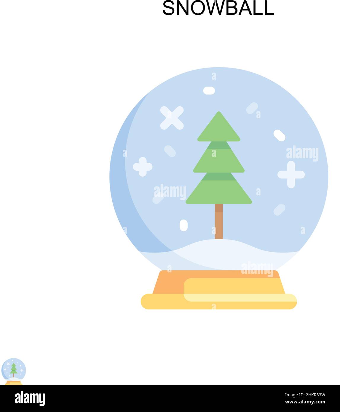 Snowball Simple vector icon. Illustration symbol design template for ...