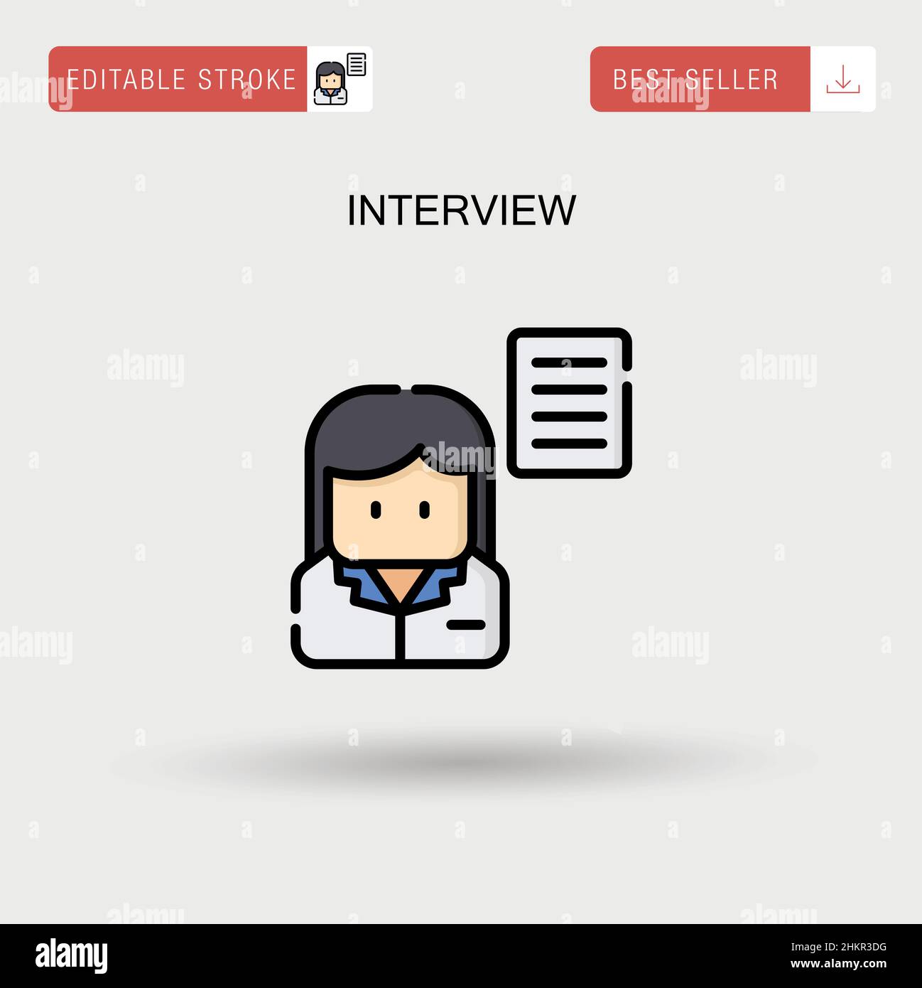 Interview Simple vector icon Stock Vector Image & Art - Alamy