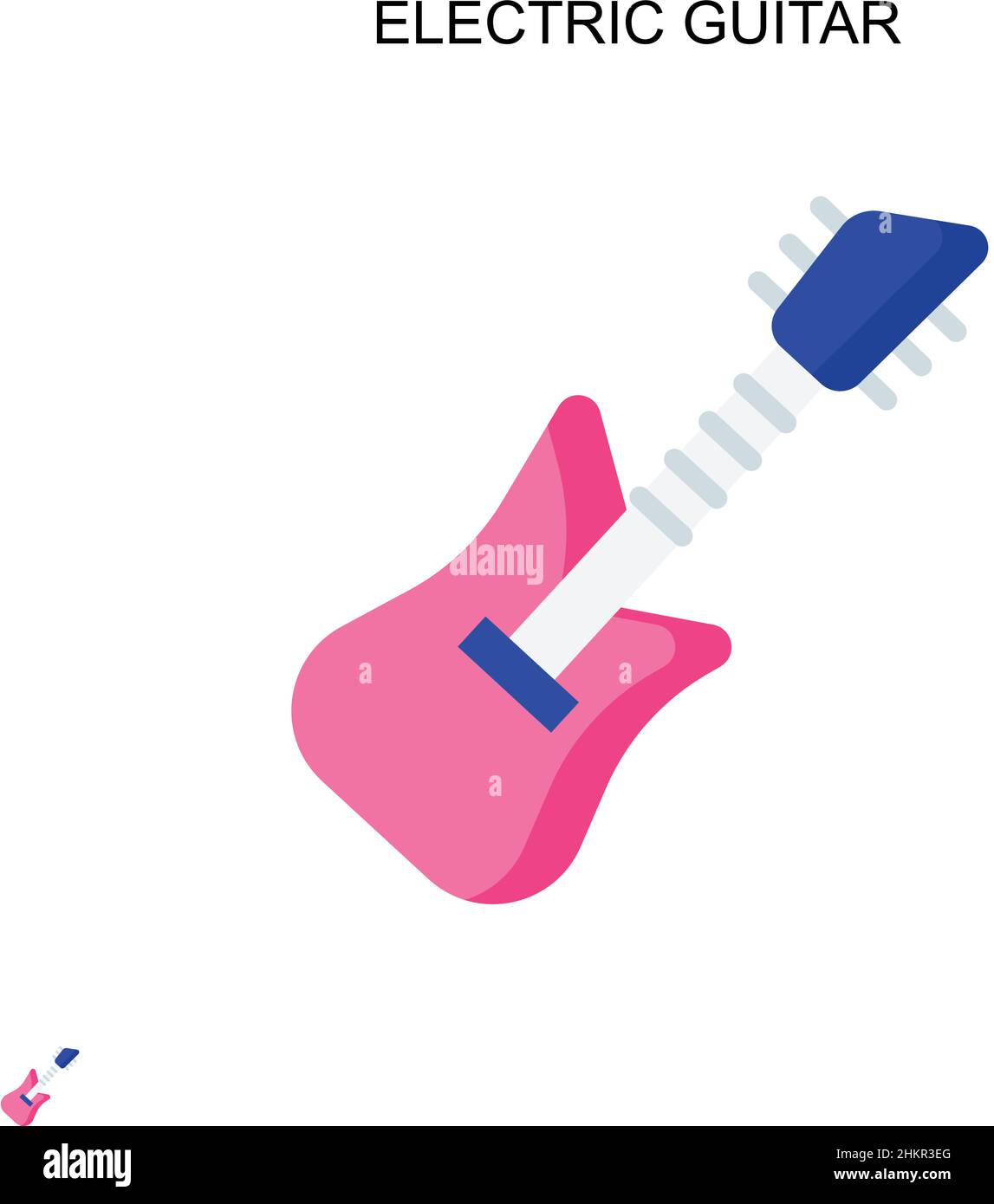 Electric guitar Simple vector icon. Illustration symbol design template ...