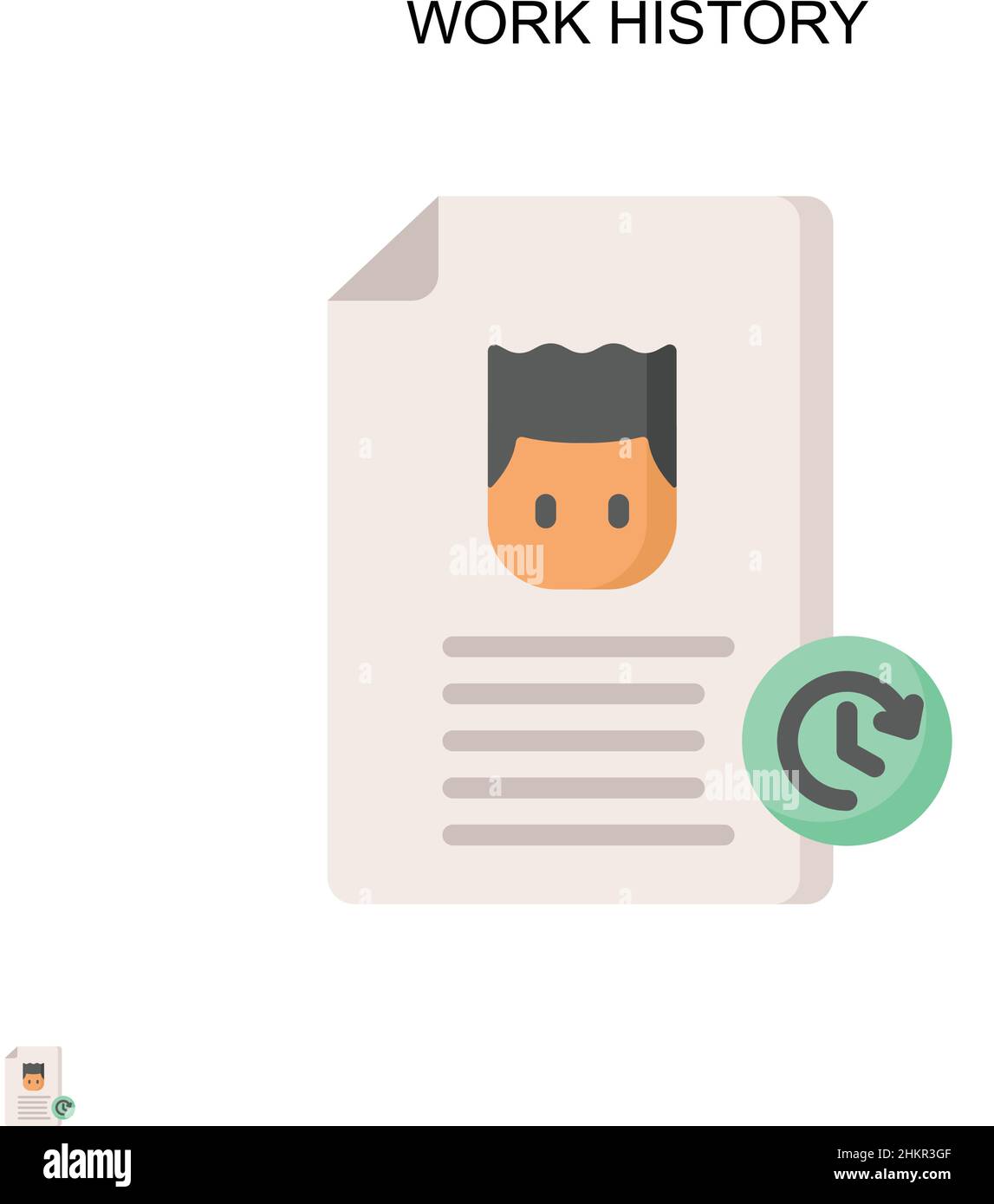 Work history Simple vector icon. Illustration symbol design template ...