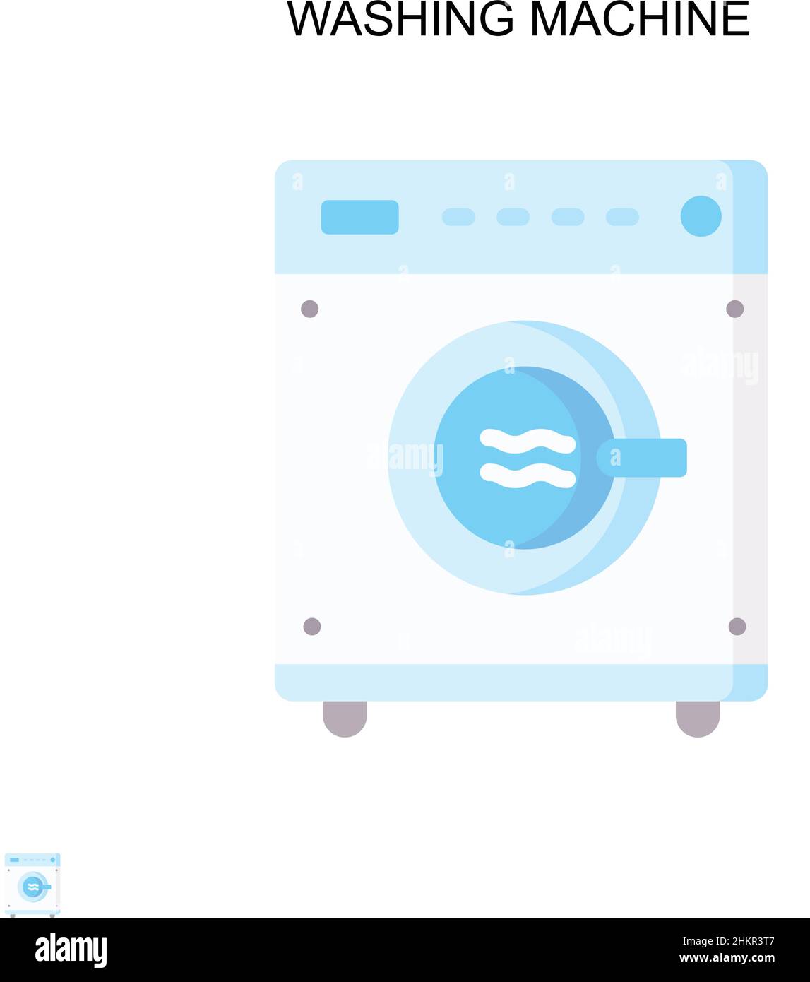 Washing machine Simple vector icon. Illustration symbol design template ...