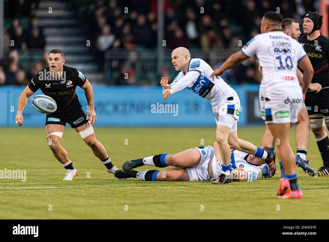 LONDON, UNITED KINGDOM. 05th, Feb 2022. Joe Simpson of Bath in action ...