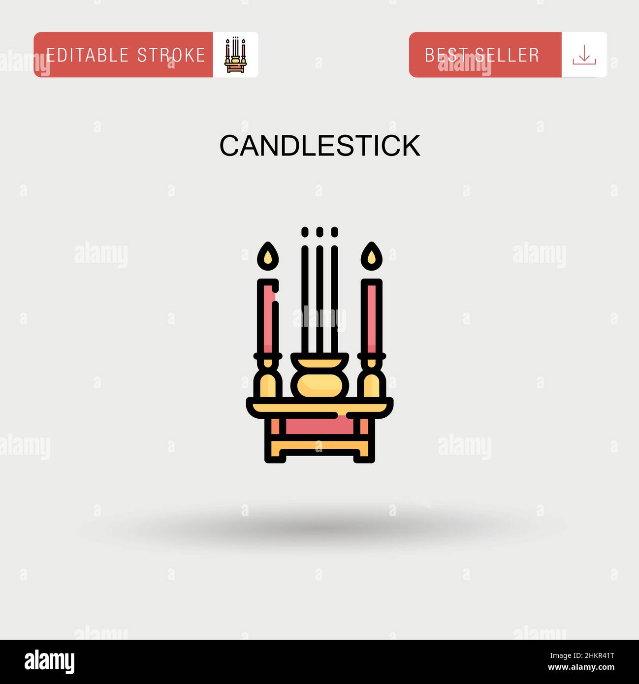Candlestick Simple vector icon Stock Vector Image & Art - Alamy
