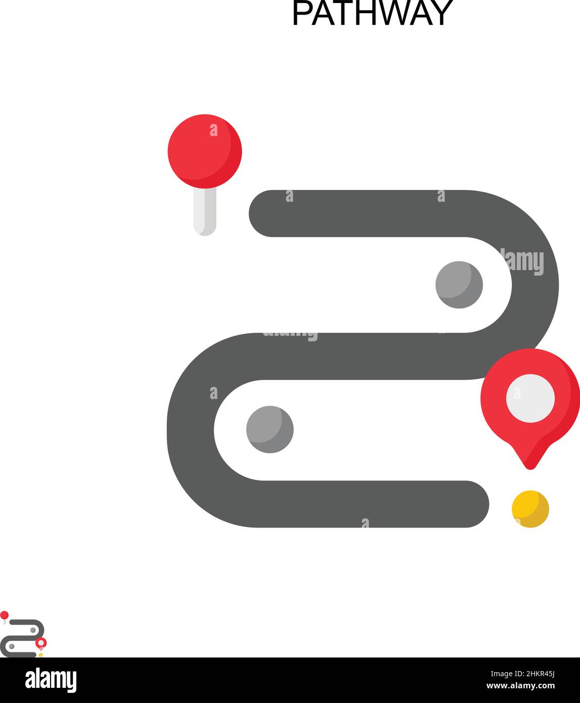 Pathway Simple vector icon. Illustration symbol design template for web mobile UI element Stock ...