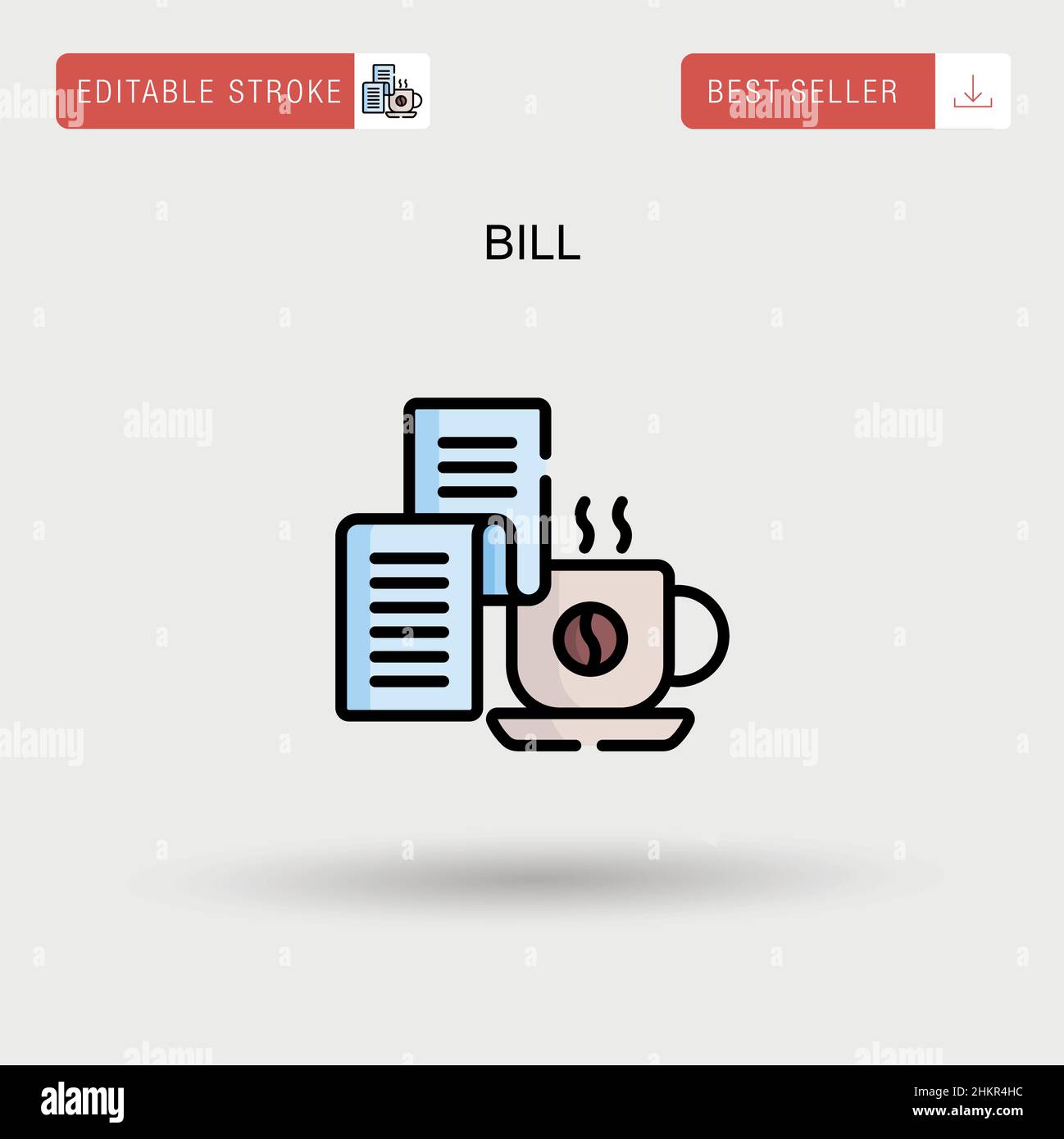 Bill Simple vector icon Stock Vector Image & Art - Alamy