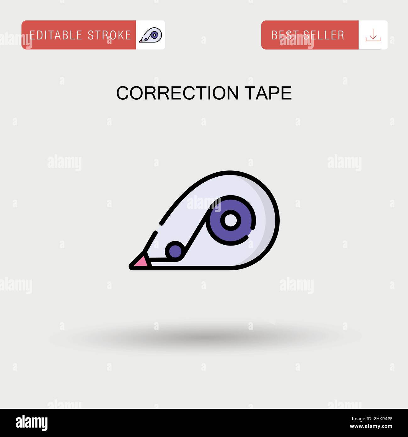 Correction tape Simple vector icon Stock Vector Image & Art - Alamy