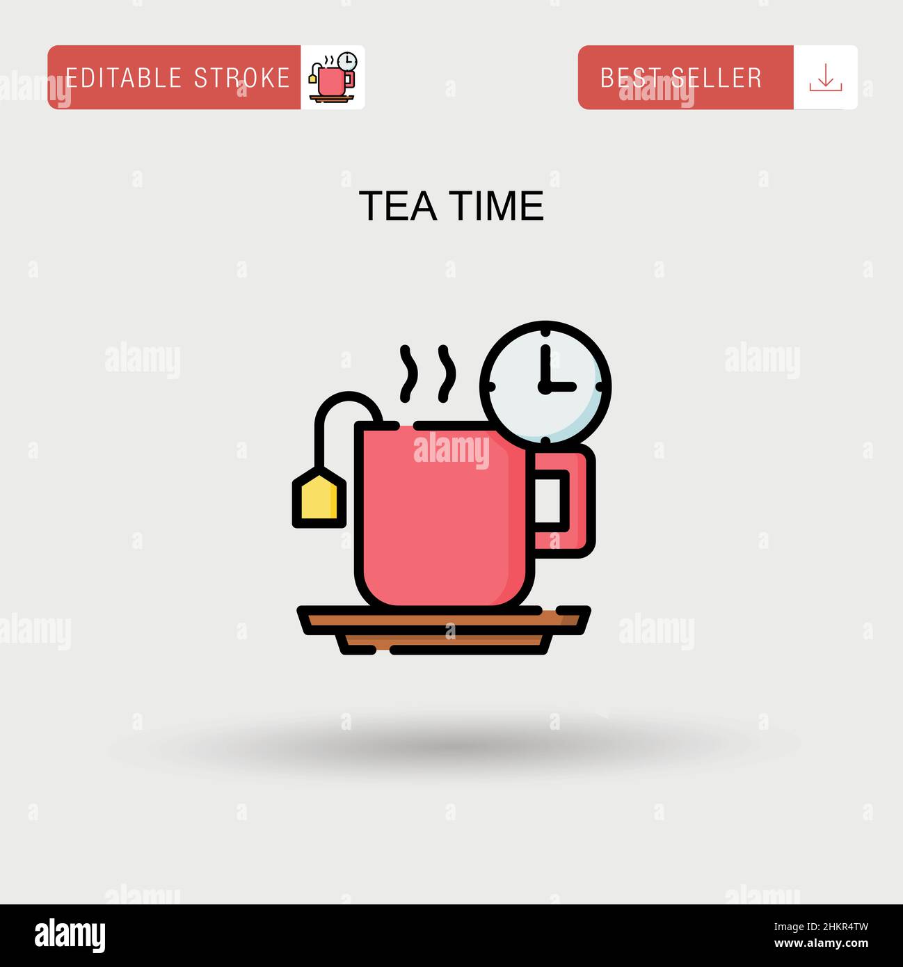 Tea time green teapot Stock Vector Images - Alamy