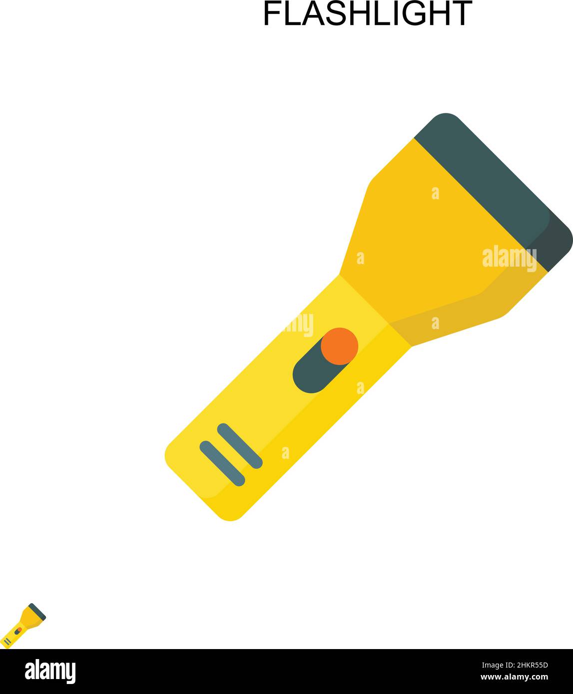 Flashlight Simple vector icon. Illustration symbol design template for ...