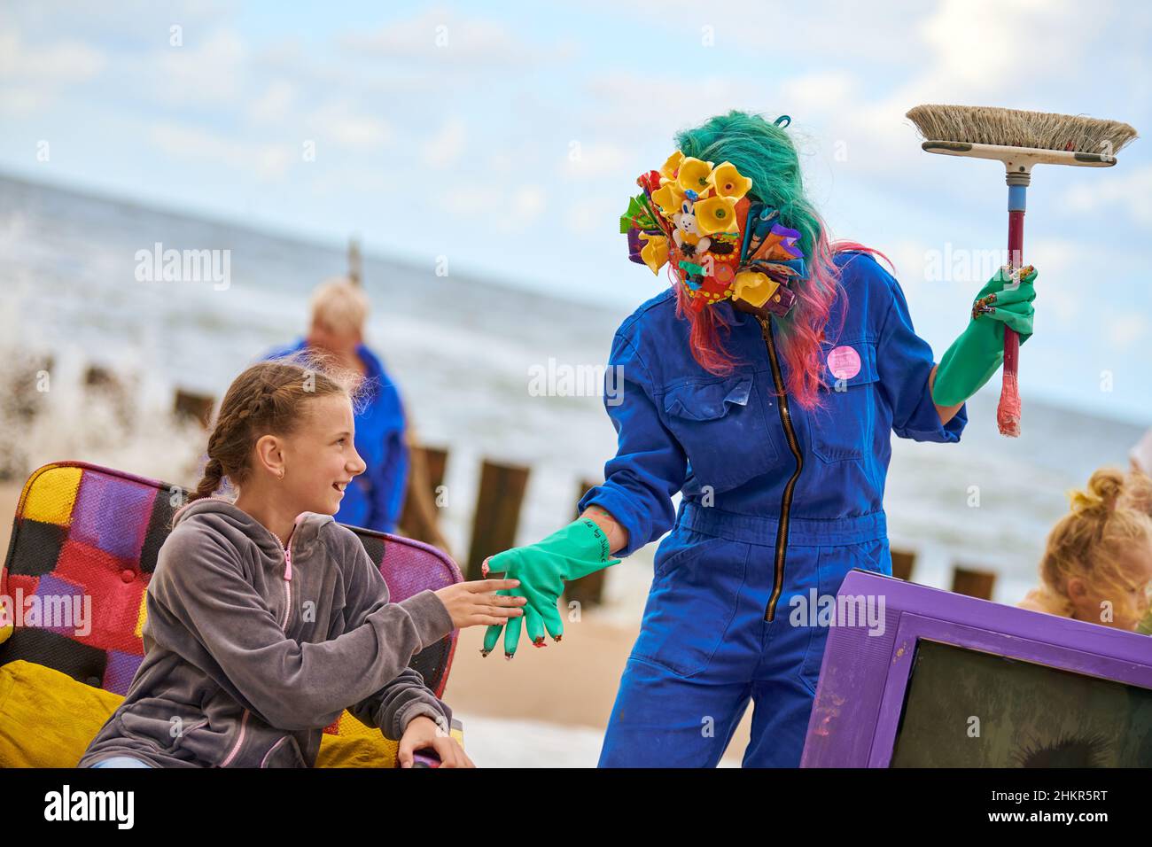 Svetlogorsk, Russia - 08.15.2021 - Funny woman entertainer with ...