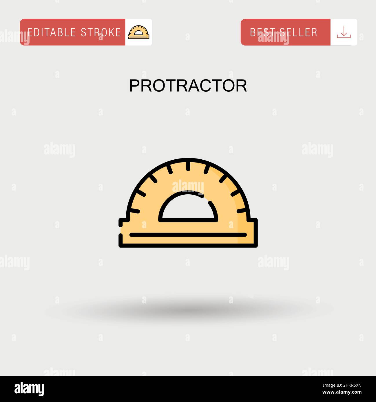 Protractor Simple vector icon Stock Vector Image & Art - Alamy