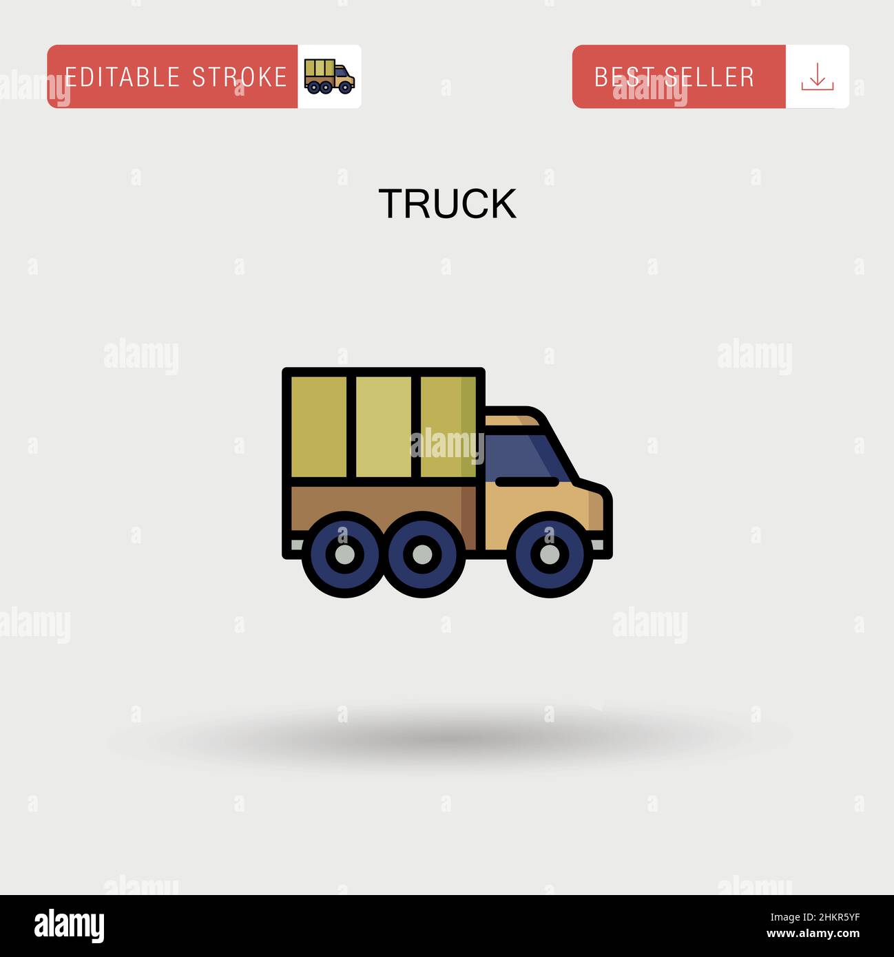 Truck Simple vector icon Stock Vector Image & Art - Alamy