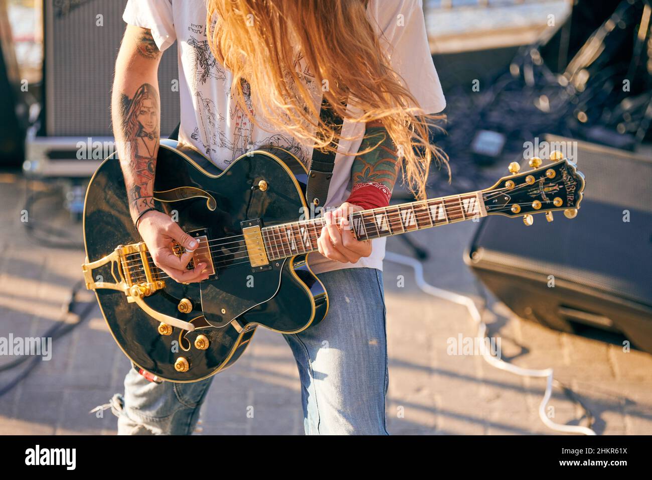 Svetlogorsk, Russia - 08.15.2021 - Rock musician playing guitar at ...