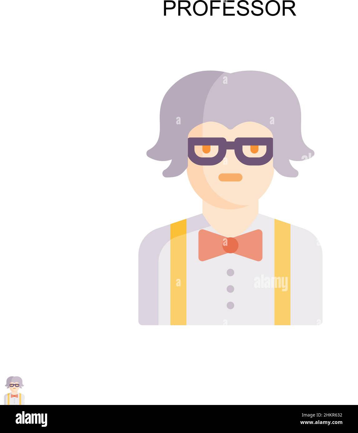 Professor Simple vector icon. Illustration symbol design template for web mobile UI element ...