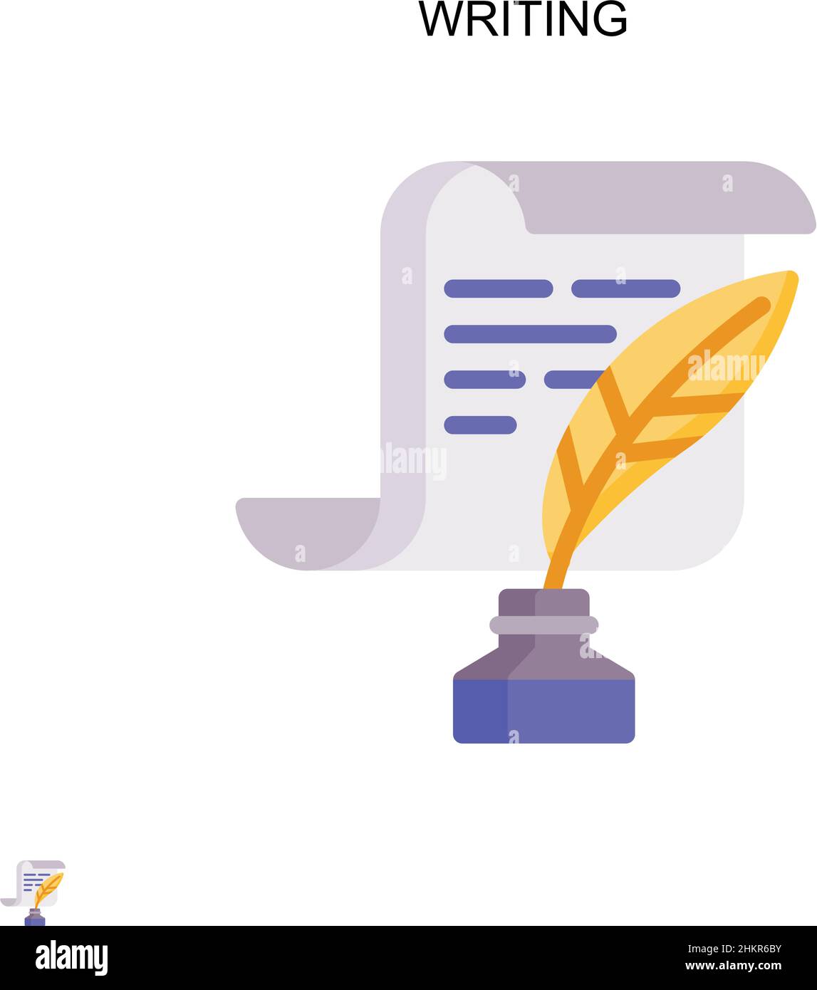 Writing Simple vector icon. Illustration symbol design template for web ...