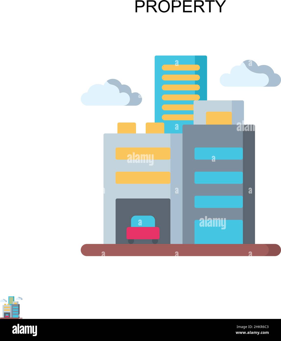 Property Simple vector icon. Illustration symbol design template for ...