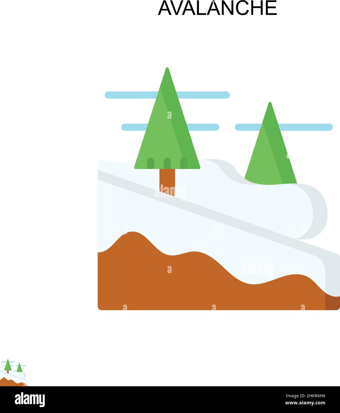 Avalanche Simple vector icon. Illustration symbol design template for ...