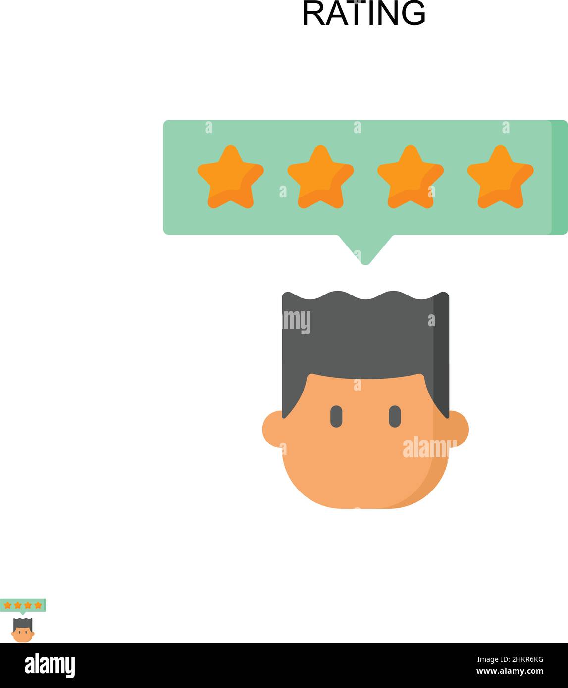 Rating Simple vector icon. Illustration symbol design template for web ...