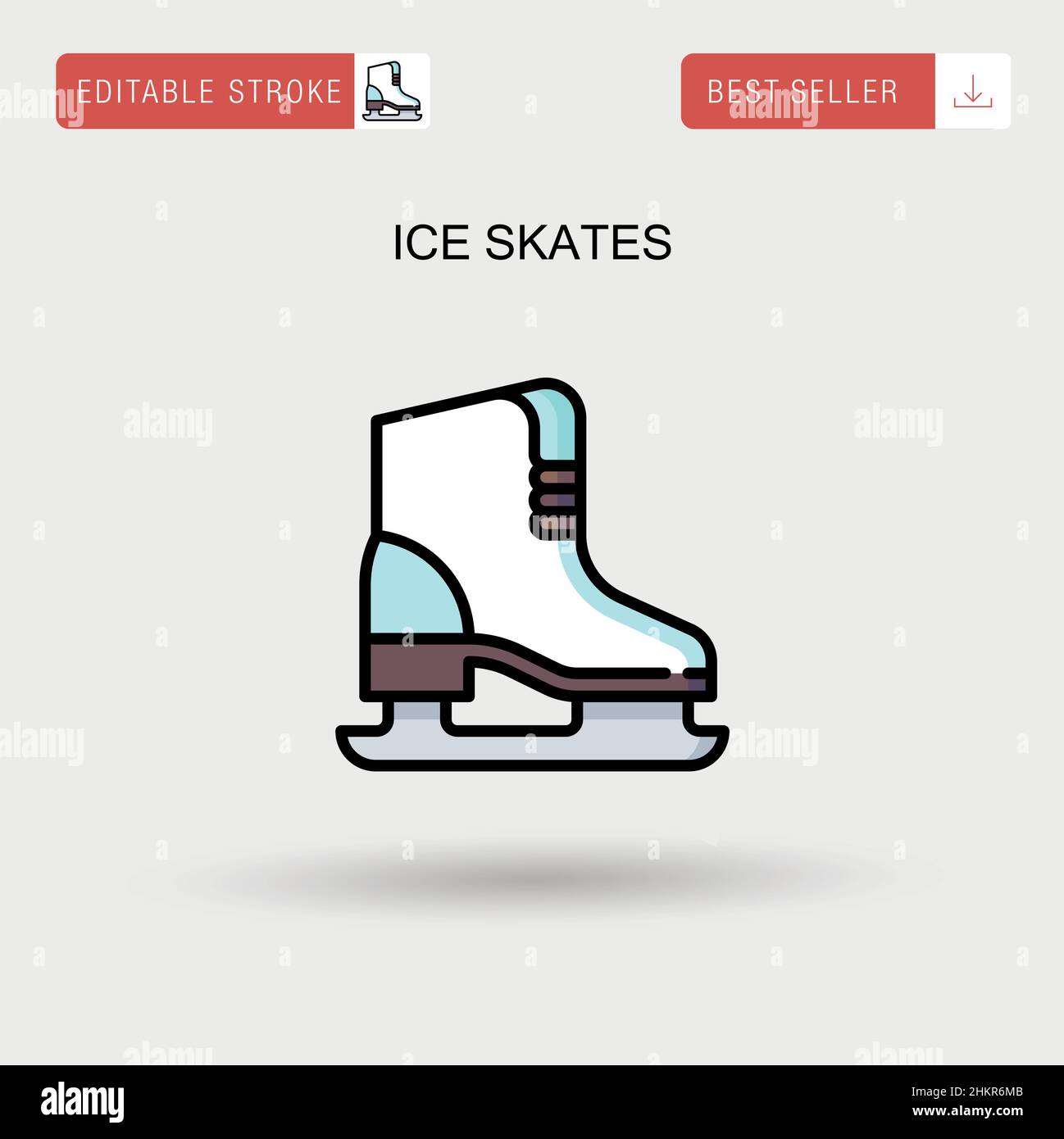 Ice skates Simple vector icon Stock Vector Image & Art - Alamy
