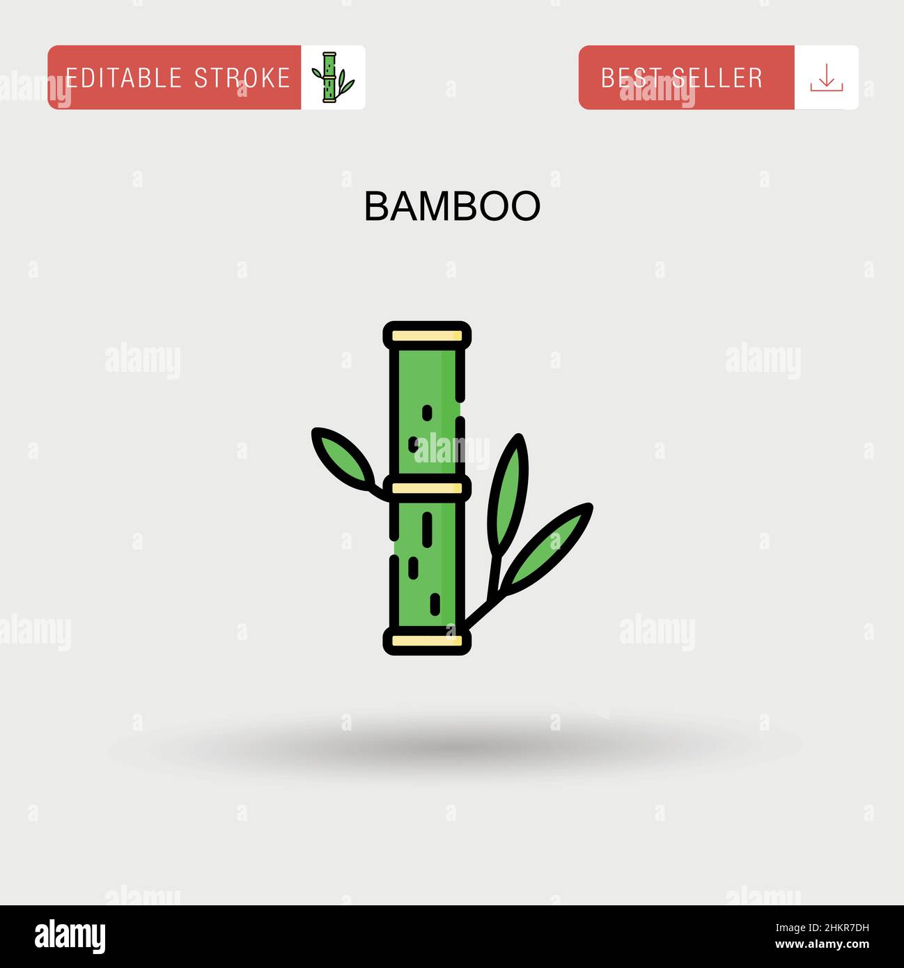Bamboo Simple vector icon Stock Vector Image & Art - Alamy