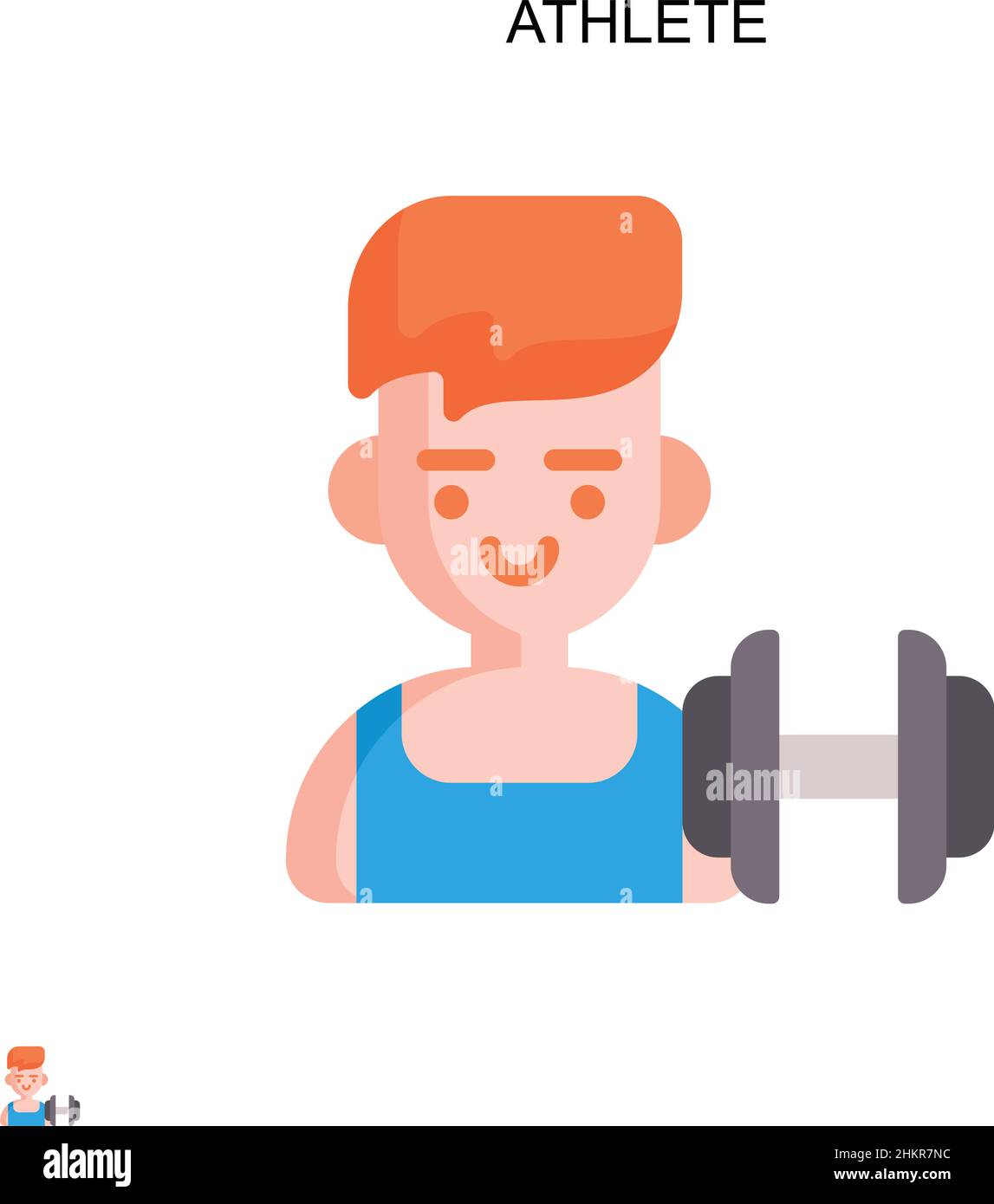 Athlete Simple vector icon. Illustration symbol design template for web ...