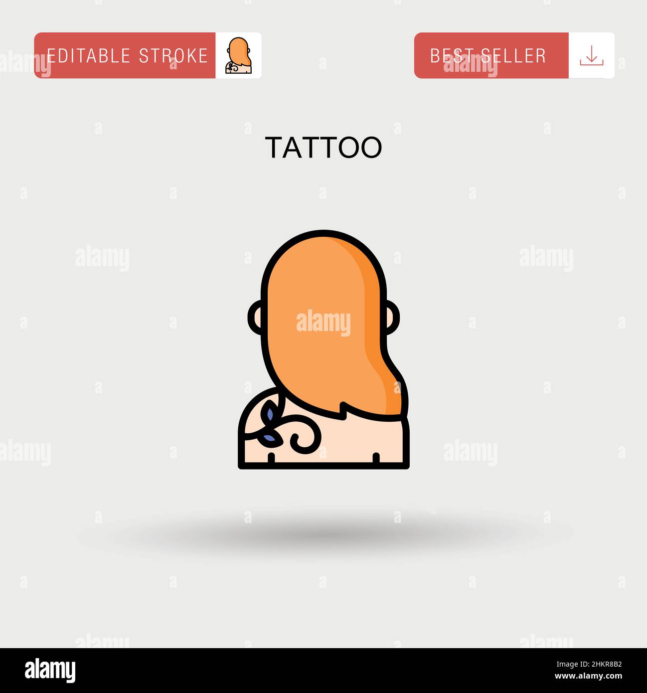 Rose tattoo cartoon hi-res stock photography and images - Alamy