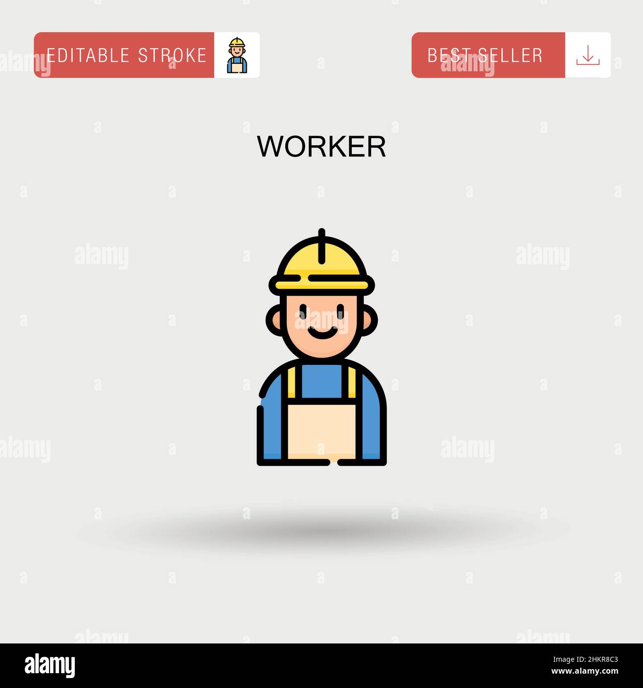 Worker Simple vector icon Stock Vector Image & Art - Alamy