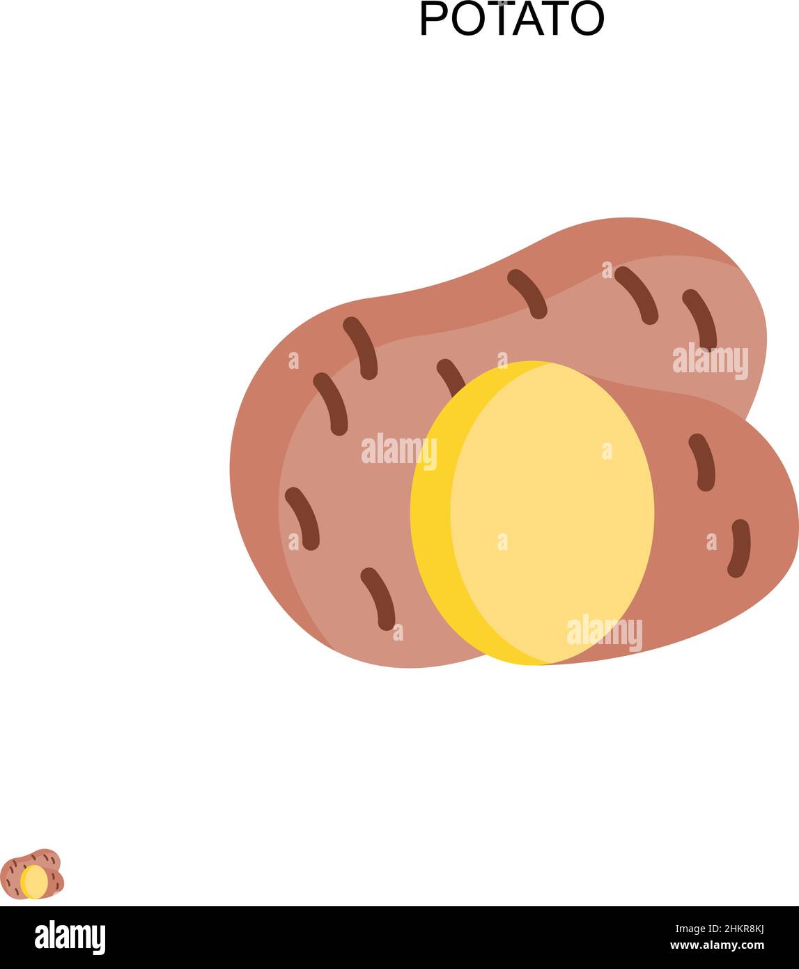 Potato Simple vector icon. Illustration symbol design template for web ...