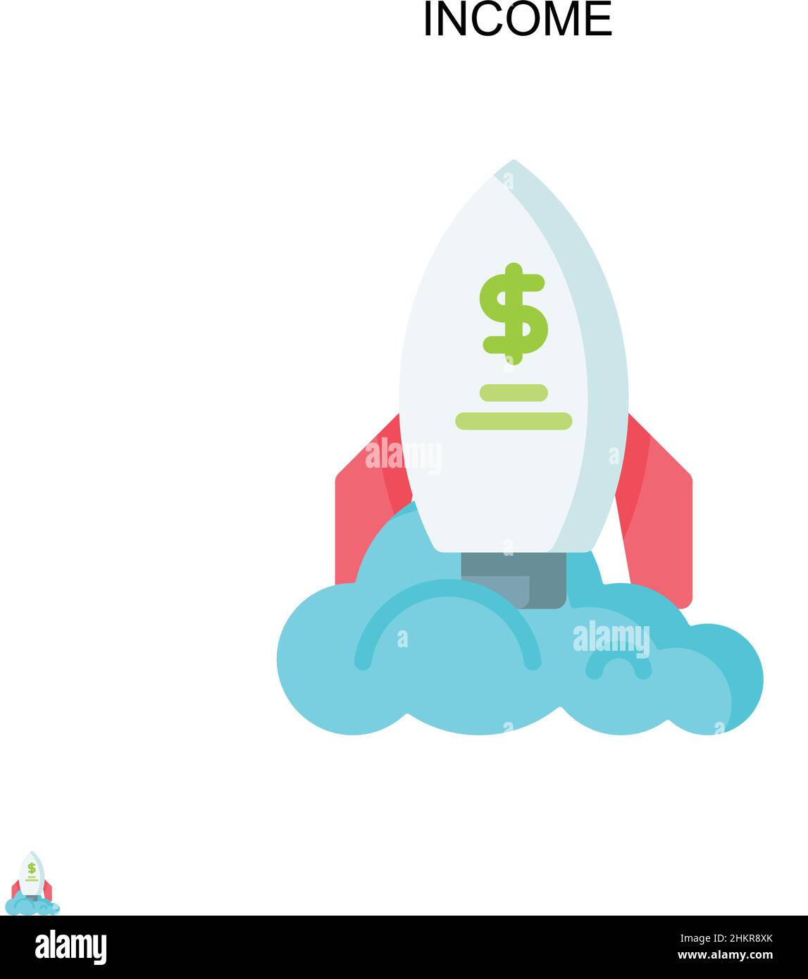 Income Simple vector icon. Illustration symbol design template for web ...