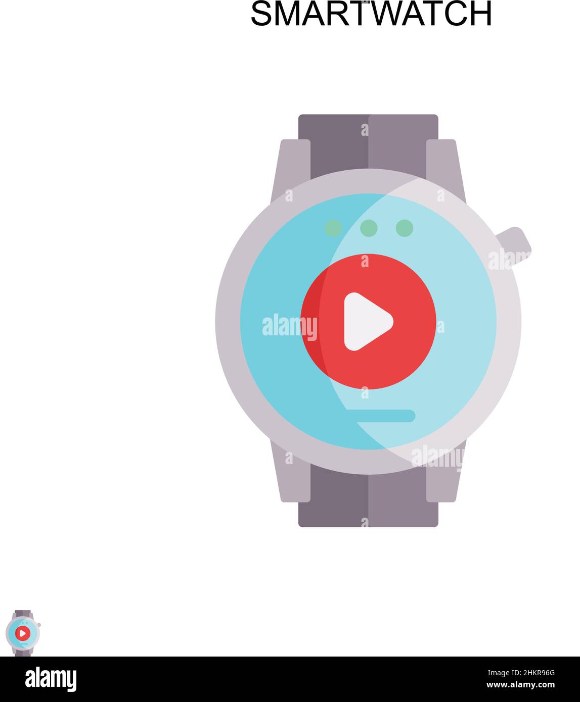 Smartwatch Simple vector icon. Illustration symbol design template for ...