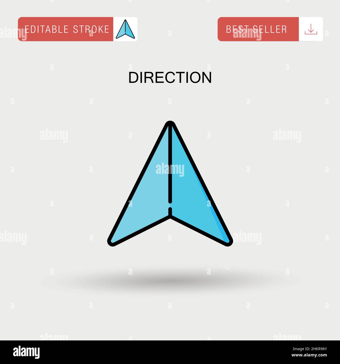 Direction Simple vector icon Stock Vector Image & Art - Alamy