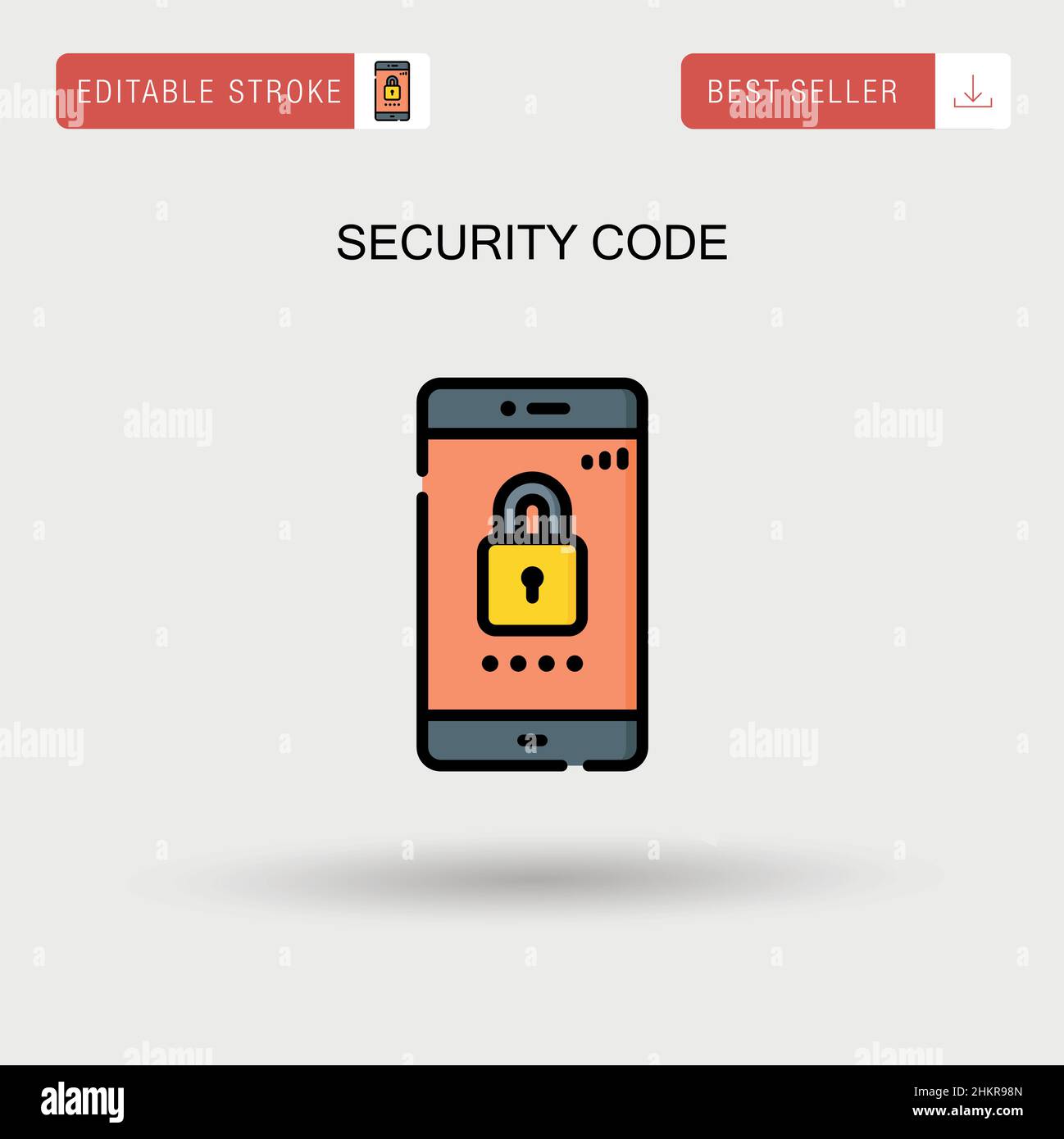 Security code Simple vector icon Stock Vector Image & Art - Alamy