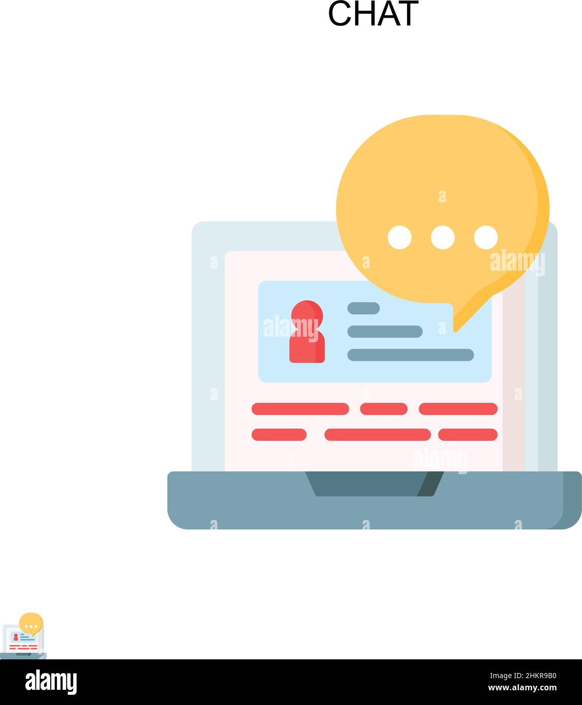 Chat Simple vector icon. Illustration symbol design template for web ...