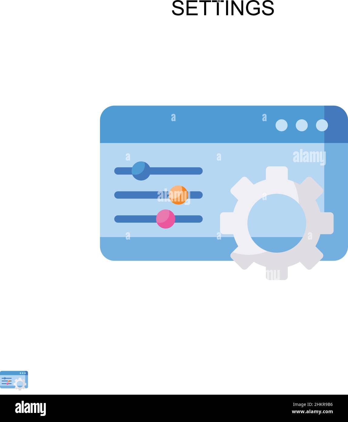 Settings Simple vector icon. Illustration symbol design template for ...