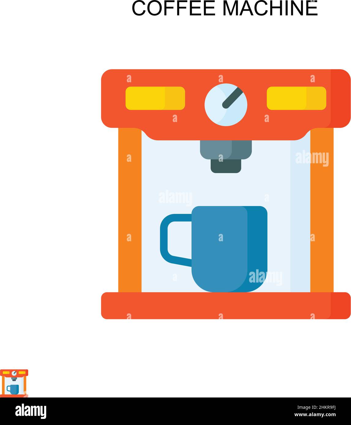 Coffee machine Simple vector icon. Illustration symbol design template ...