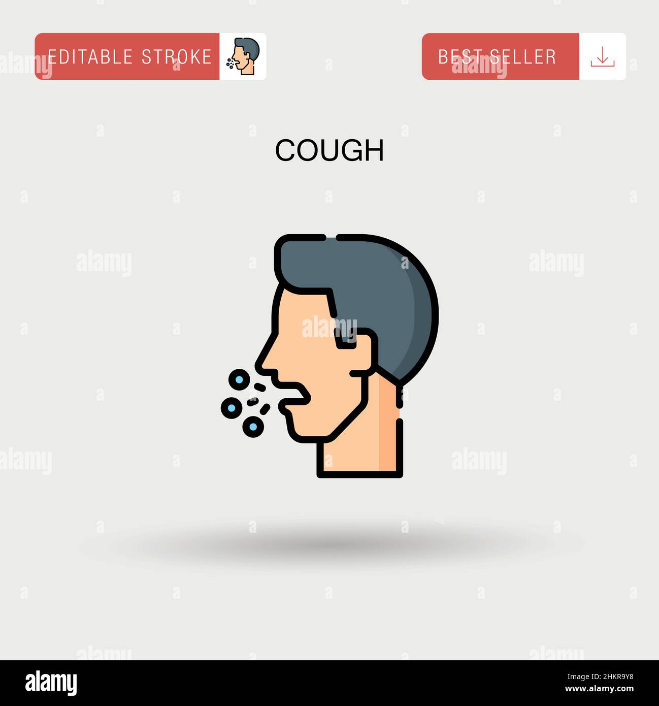 Cough Simple vector icon Stock Vector Image & Art - Alamy