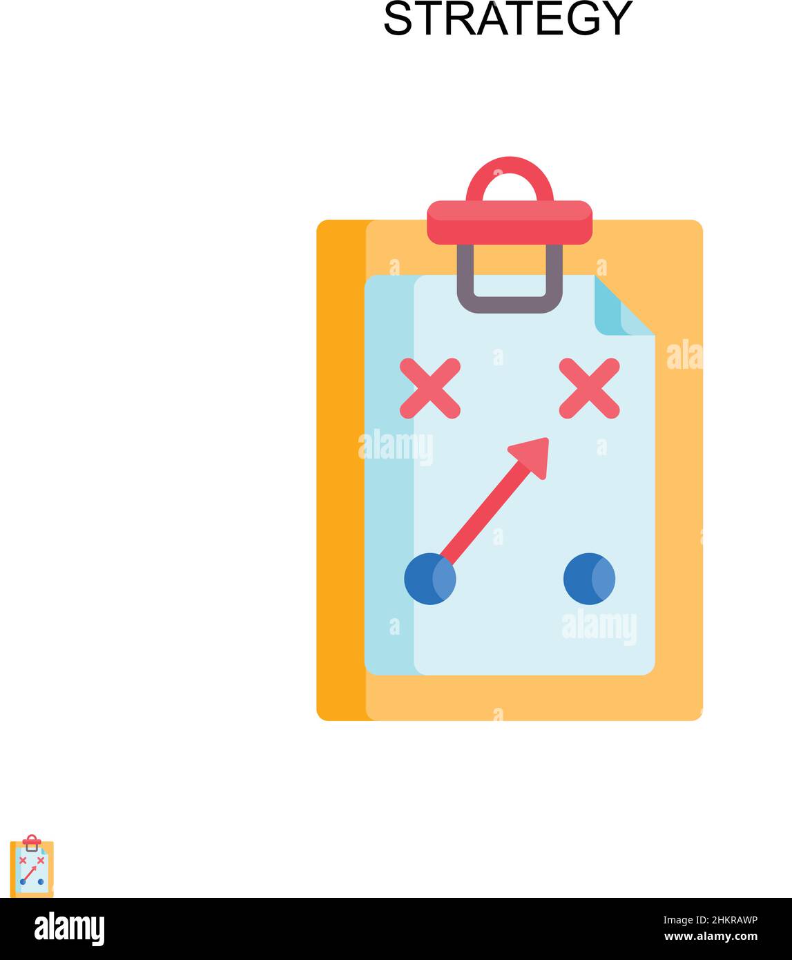 Strategy Simple vector icon. Illustration symbol design template for ...