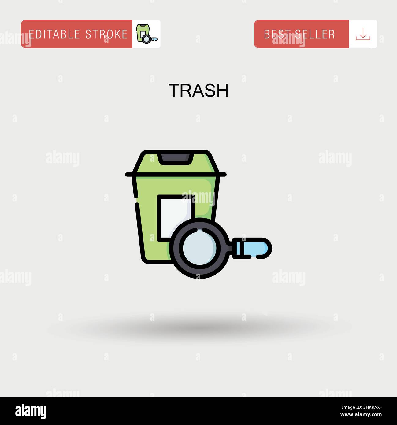 Trash Simple vector icon Stock Vector Image & Art - Alamy