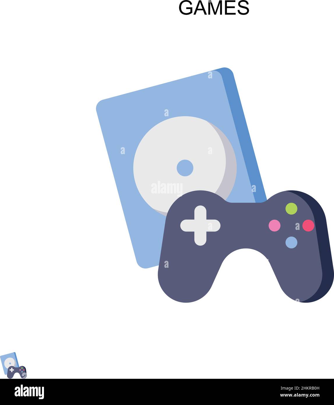 Games Simple vector icon. Illustration symbol design template for web ...