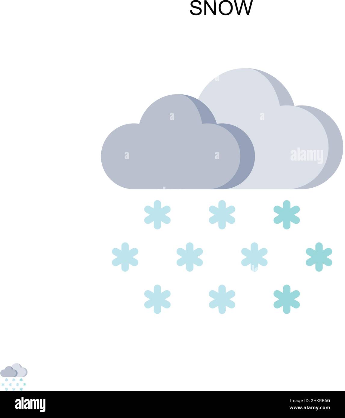 Snow Simple vector icon. Illustration symbol design template for web ...