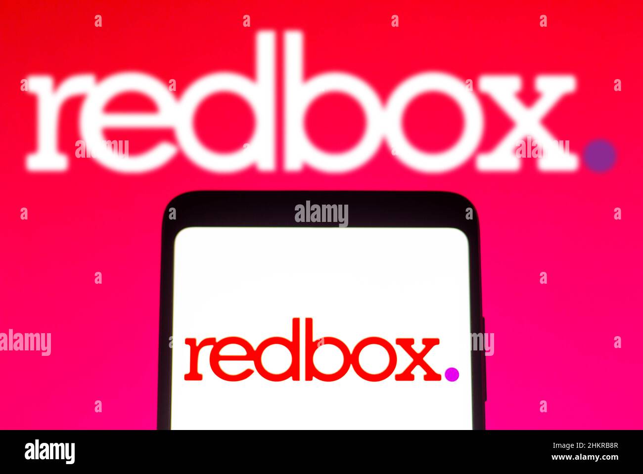 In this photo illustration the Redbox Automated Retail LLC logo seen ...