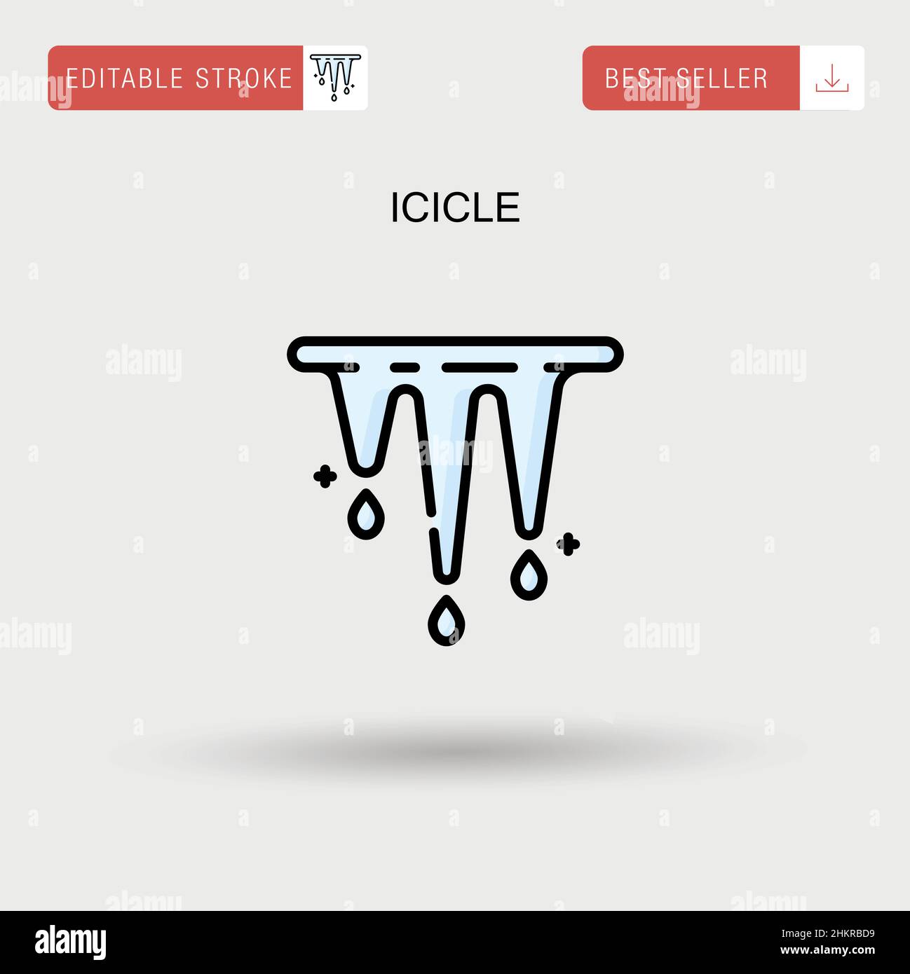 Icicle Simple vector icon Stock Vector Image & Art - Alamy