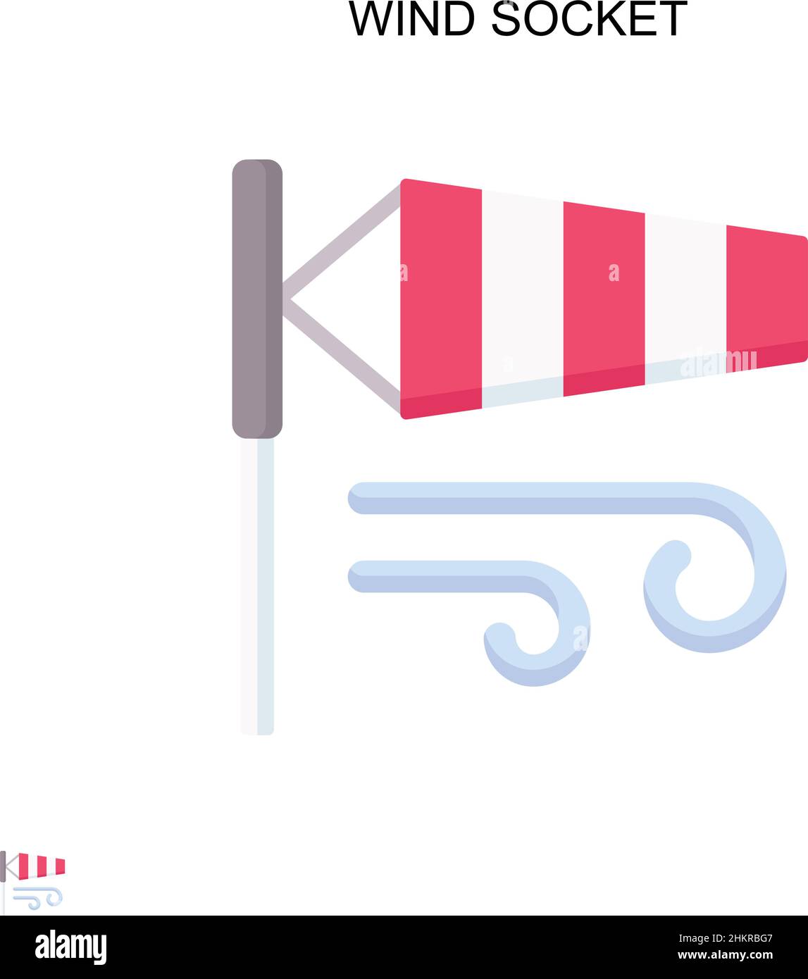 Wind socket Simple vector icon. Illustration symbol design template for ...