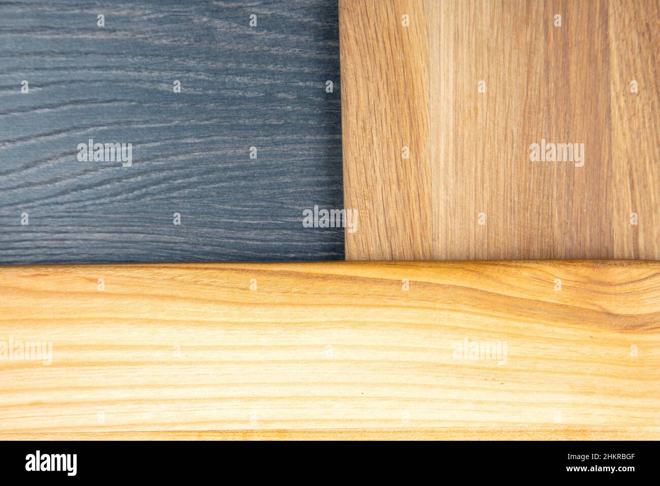 set of different wooden boards. background and natural texture Stock ...