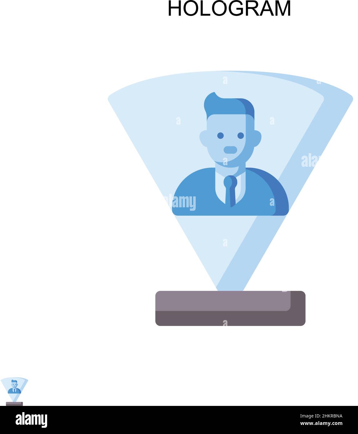 Hologram Simple vector icon. Illustration symbol design template for ...