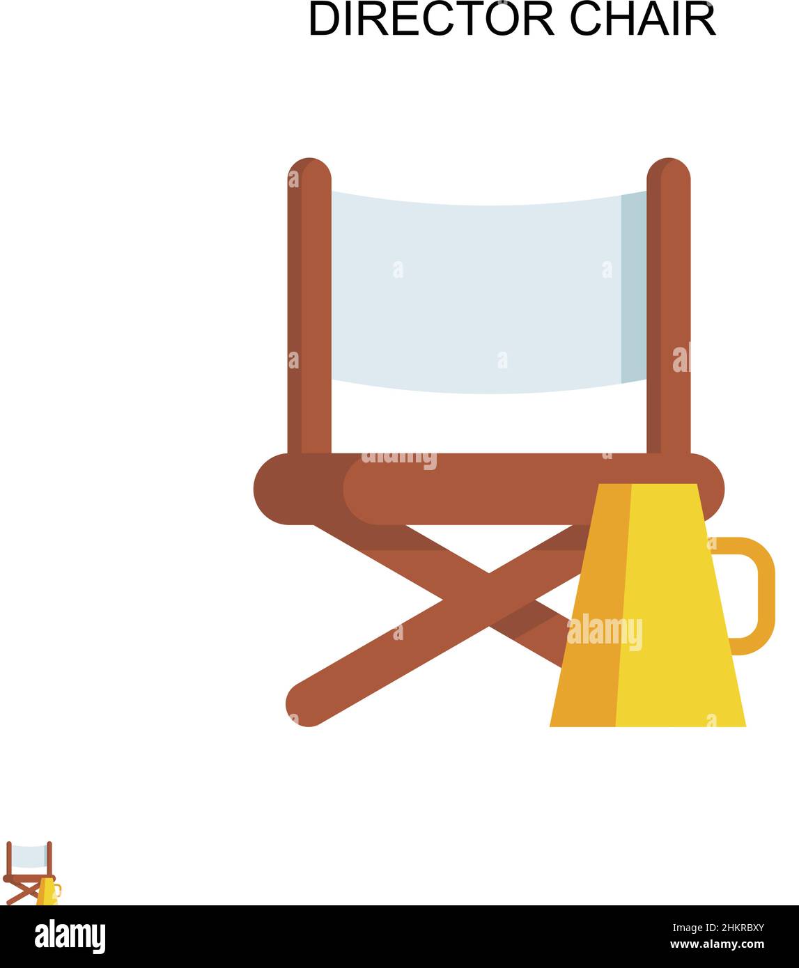 Director chair Simple vector icon. Illustration symbol design template ...